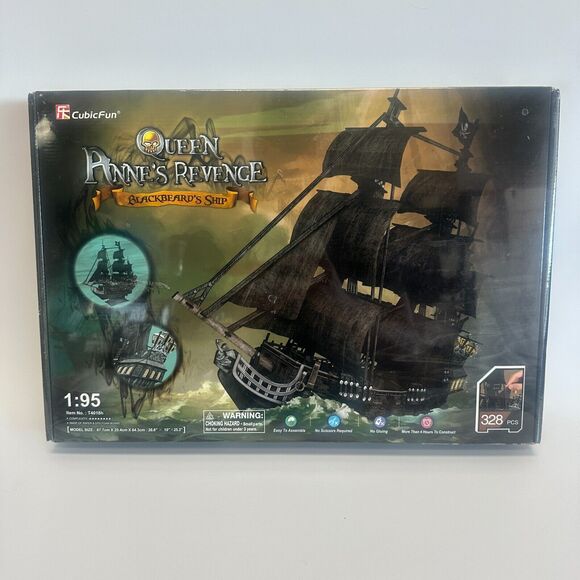 CubicFun | Games | Queen Annes Revenge Blackbeards Ship 3d Puzzle 38 Pc ...